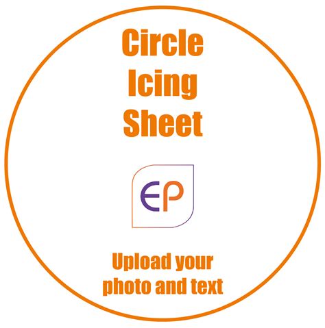 Circle Edible Cake Topper Personalised Icing Sheet Print Edible Prints Ltd