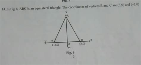 14 In Fig 6 Abc Is An Equilateral Triangle The Coordinates Of Vertice