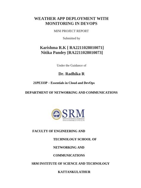 Project Report Devops 2 Pdf Cloud Computing Software Engineering