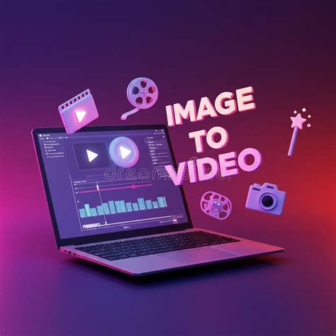 Laptop Displaying Video Editing Software Interface With Play Buttons And Timeline Gra Stock