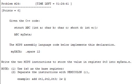 Solved Problem 24 Time Left012441 1 Points 6 Given The C