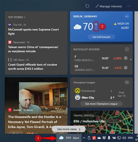 How To Make The Windows 10 Weather Display Temperature In C Or F