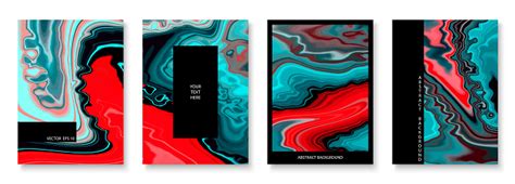 마블링 페인트 아트 커버 디자인 다채로운 사실적인 질감 럭셔리 배경 트렌디 패턴 그래픽 포스터 기하학적 브로셔 엽서 벡터