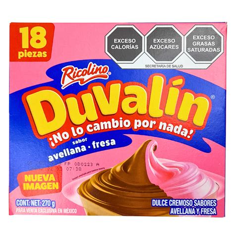 Duvalín Avellana Fresa 18 Piezas Ricolino Dulcerías Vázquez