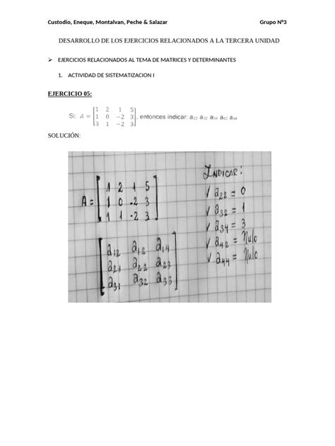 Mate Matrices Pdf Determinante Ecuaciones