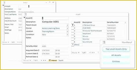 Asset Database Template Free Of Download Tracking Access Templates And