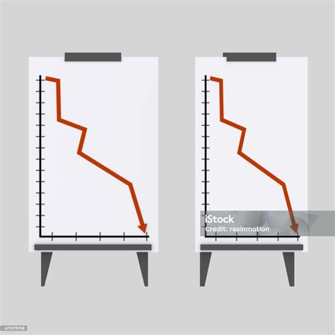 White Board Decrease Graph Stock Illustration Download Image Now