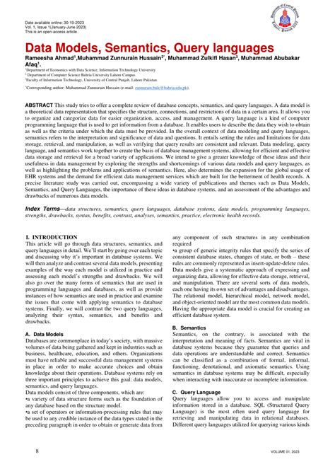 Pdf Data Models Semantics Query Languages