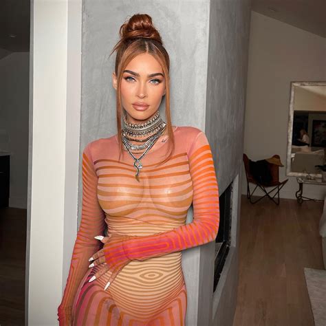 Megan Fox Pairs Pasties With Completely See Through Optical Illusion Gown