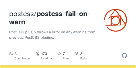 Github Postcsspostcss Fail On Warn Postcss Plugin Throws A Error On Any Warning From