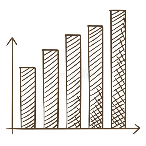 Hand Drawn Bar Graph Illustration Showing Progressive Growth In Financial Data Analysis Trends