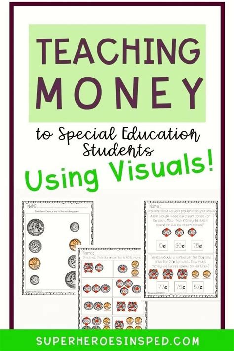 Teaching Money Special Education Visuals And Printable Packet Teaching