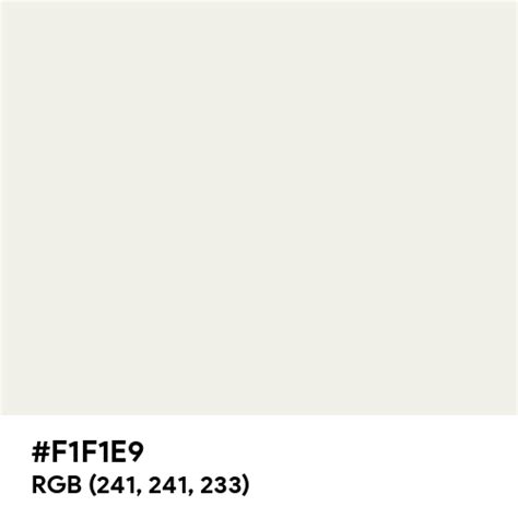 Tofu Color Hex Code Is F1f1e9