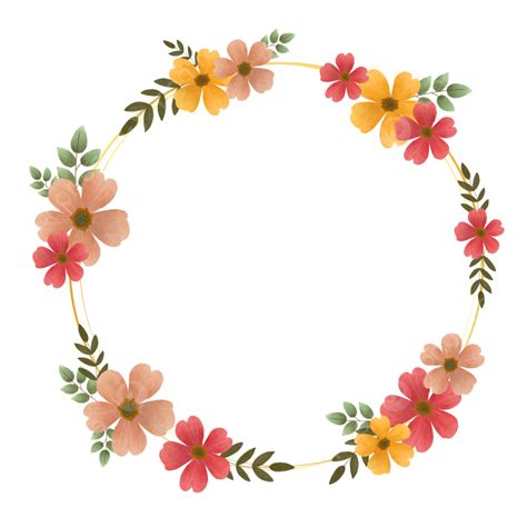 결혼식을위한 원형 꽃 화환 수채화 배열 테두리 꽃꽂이 꽃 화환 그림 수채화 꽃 화환 Png 일러스트 및 Psd 이미지 무료 다운로드 Pngtree