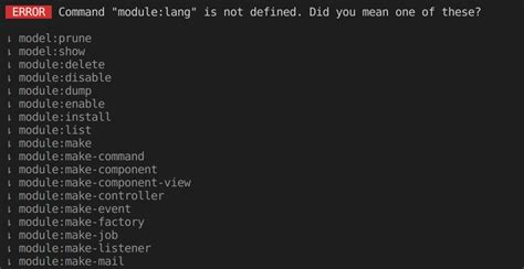Php Artisan Module Lang Issue Issue 1559 NWidart Laravel Modules