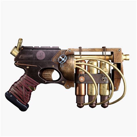 Modelo 3d Steampunk Gun Tutorial Turbosquid 1950359