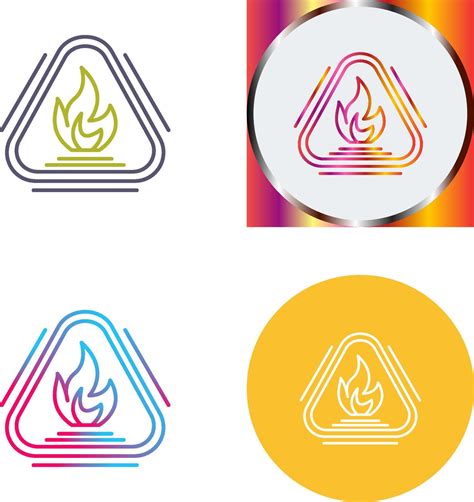 Caution Fire Icon Design 45397688 Vector Art At Vecteezy