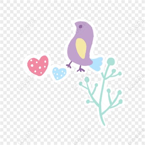 보라색 새 일러스트 아이 스티커작은 가지아름다운상표 Png 일러스트 무료 다운로드 Lovepik
