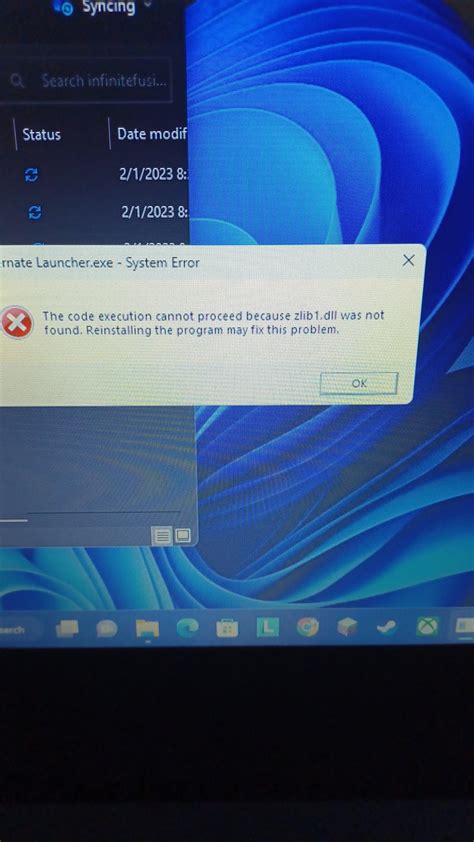 Error Message That Pops Up When I Try To Launch Game Rpokemoninfinitefusion