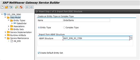 Header And Item Data In SAP OData Service