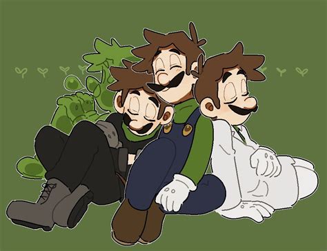 Luigi Mr L Gooigi And Dr Luigi Mario And 6 More Drawn By Mimimi