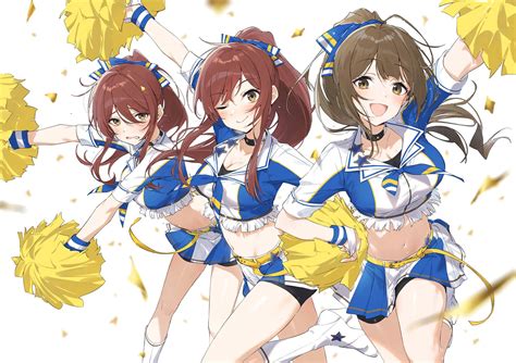 Download Animated Cheerleaders Joyful Performance Wallpaper
