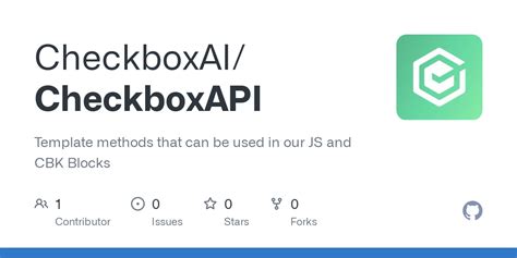 Github Checkboxai Checkboxapi Template Methods That Can Be Used In Our Js And Cbk Blocks