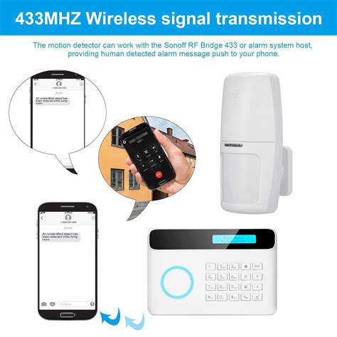 EWeLink PIR Wireless PIR Motion Sensor RF 433Mhz Dual Infrared Detector Anti Theft Alarm Sensor