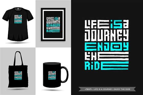 트렌디 한 타이포그래피 인용 동기 부여 Tshirt 생활은 인쇄를위한 타고 즐길 수있는 여행입니다 수직 디자인 템플릿 포스터 머그컵 토트 백 의류 및 상품 T 셔츠에 대한