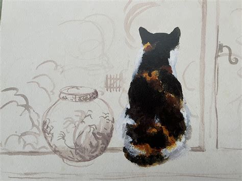 Tortoiseshell Cat Print Lesley Holmes