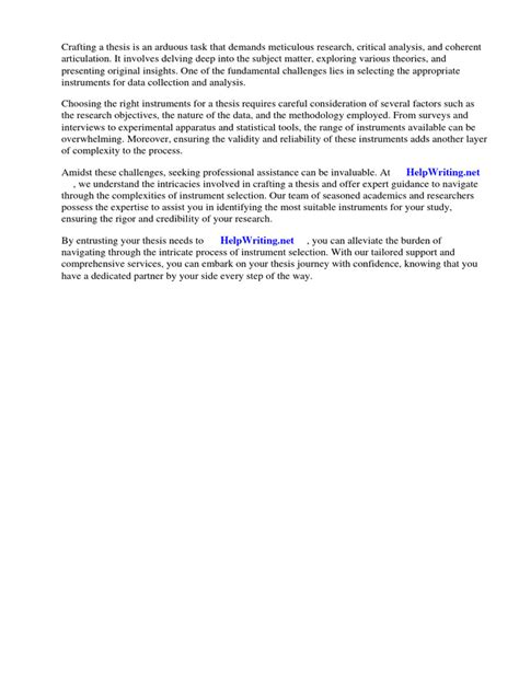 Instrument Used Thesis Download Free Pdf Methodology Thesis