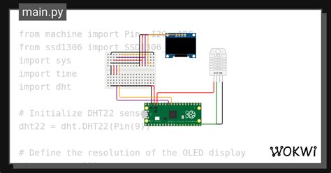 Rasberry Pie Pico Tempurature And Humidity Oled Copy 3 Wokwi Esp32 Stm32 Arduino Simulator