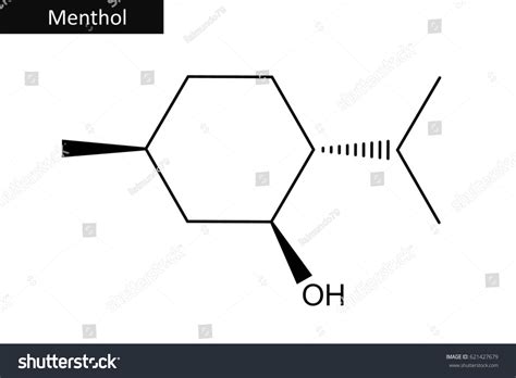 Molecular Structure Menthol Organic Compound Corn ภาพประกอบสต็อก 621427679