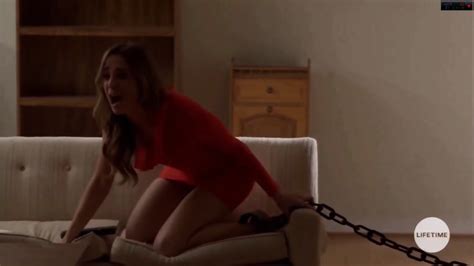 Blond In Hot Pink Dress Chained