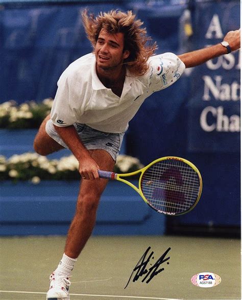 Andre Agassi Young Signed 8x10 Photo Certified Authentic Psadna Coa Andre Agassi Tennis