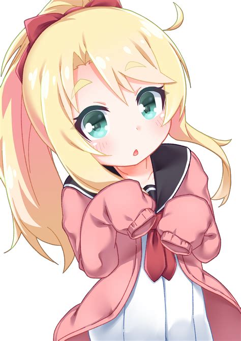 Safebooru 1girl O Bangs Black Sailor Collar Blonde Hair Blush Bow