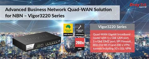 Advanced Business Network Quad WAN Solution For NBN Vigor3220 Series DrayTek Australia
