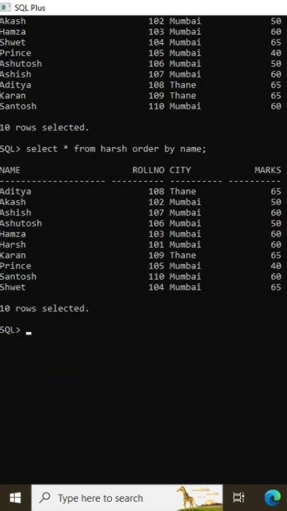 How To Use Basic Sql Queries Using Sql Plus For Dbms Dbms Shorts Sql Youtube