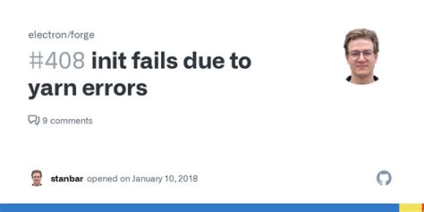 Init Fails Due To Yarn Errors Issue 408 Electron Forge GitHub