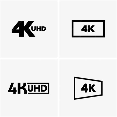 4k Labels Premium Vector