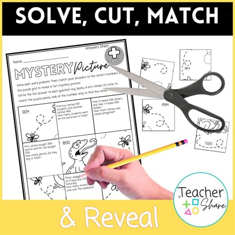 3 Digit Addition And Subtraction Word Problems With Regrouping Mystery Picture