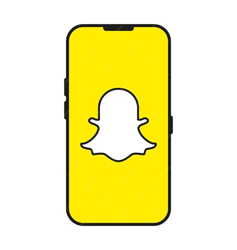 Premium Vector Social Media Snapchat Icon On The Phone Vector