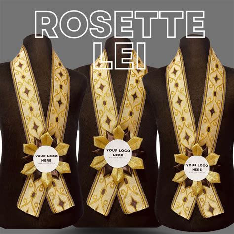 Rosette Lei Garland Gold Edition For Vips Guests Or As Welcome Lei