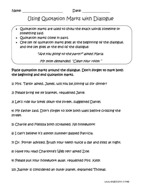Dialogue Practice Worksheet Pdf Printable Pdf Template