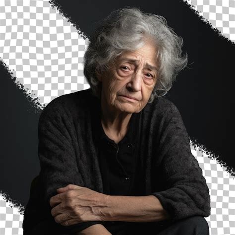 Premium Psd Lonely Elderly Lady With Memory Loss Experiencing Old Age