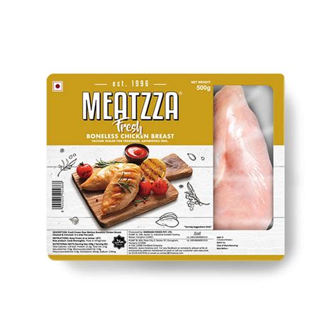 Meatzza Fresh Boneless Raw Chicken Breast Frozen Pack Of 2 Price