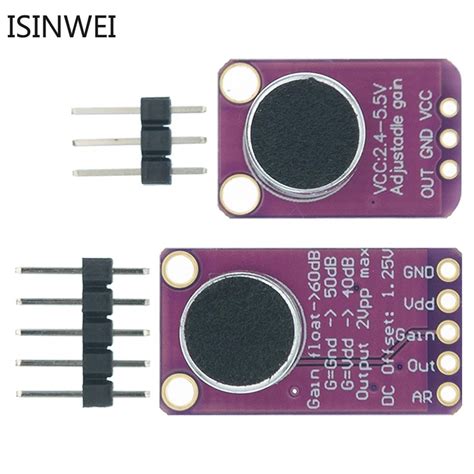 Max9814 Microphone Agc Amplifier Board Sound Sensor Module Auto Gain Control Attack For Arduino