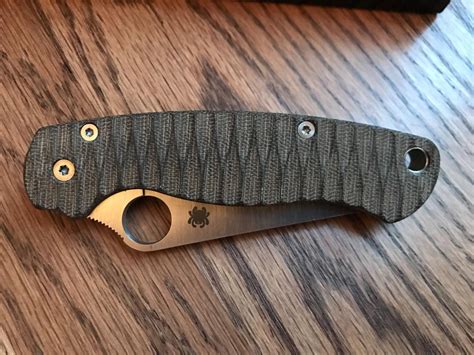 Spyderco Paramilitary 2 With Allen Putman Micarta Scales Extra Scales