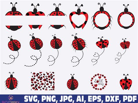Ladybug Seamless Pattern Leopard Svg Png Lady Bug Svg Png Birthday
