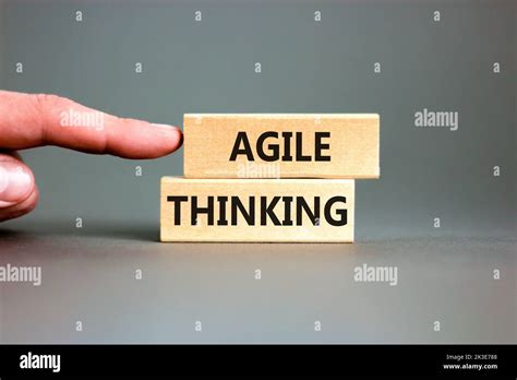 Agile Thinking Symbol Concept Words Agile Thinking On Wooden Blocks